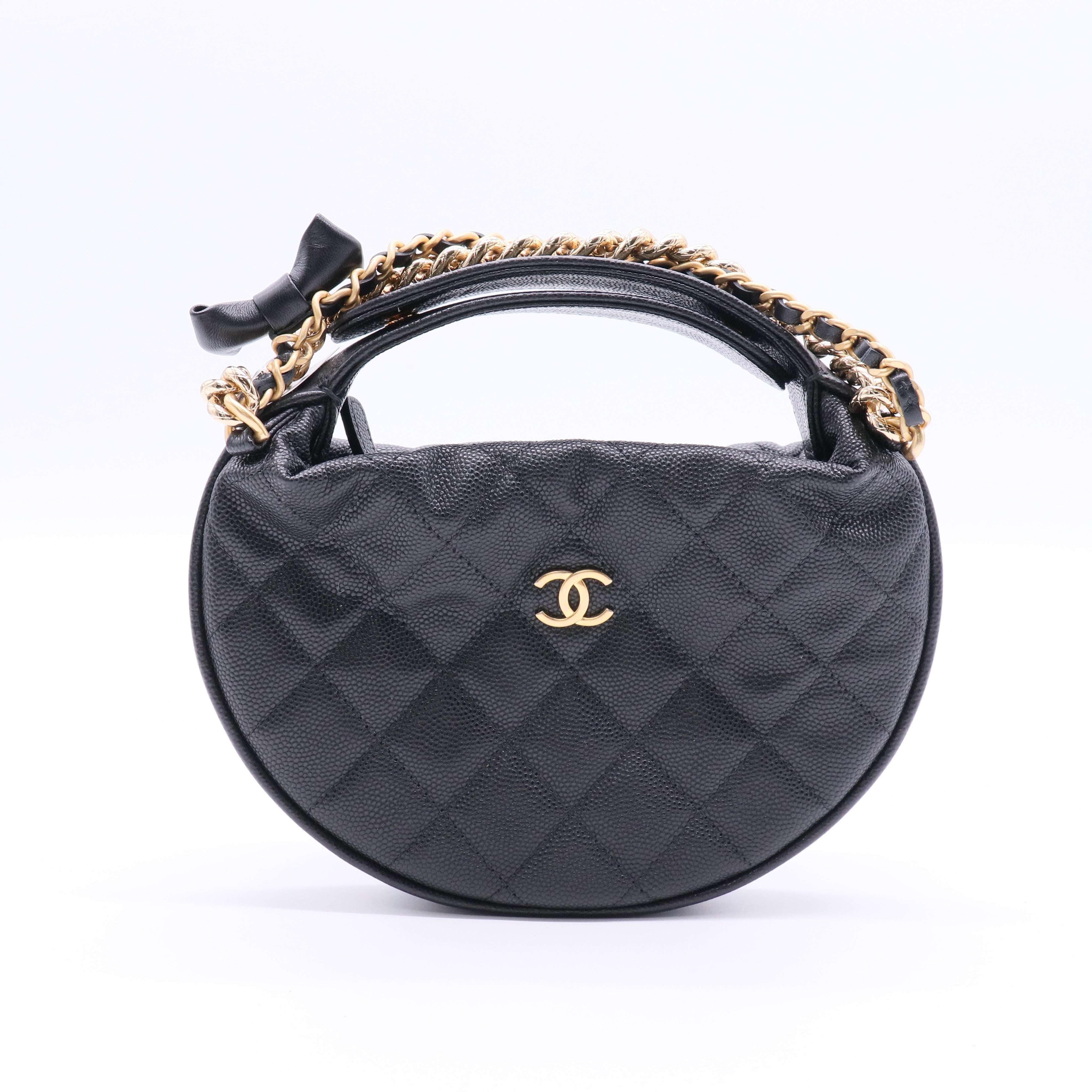 Double Chain Bow Hobo Pouch Quilted Caviar Mini Twins – LAW DIVINE LUX